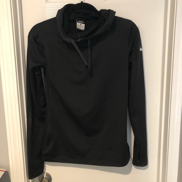 Nike | Tops | Nike Cowl Neck Hoodie Fitted Thermal Dri Fit Athletic ...